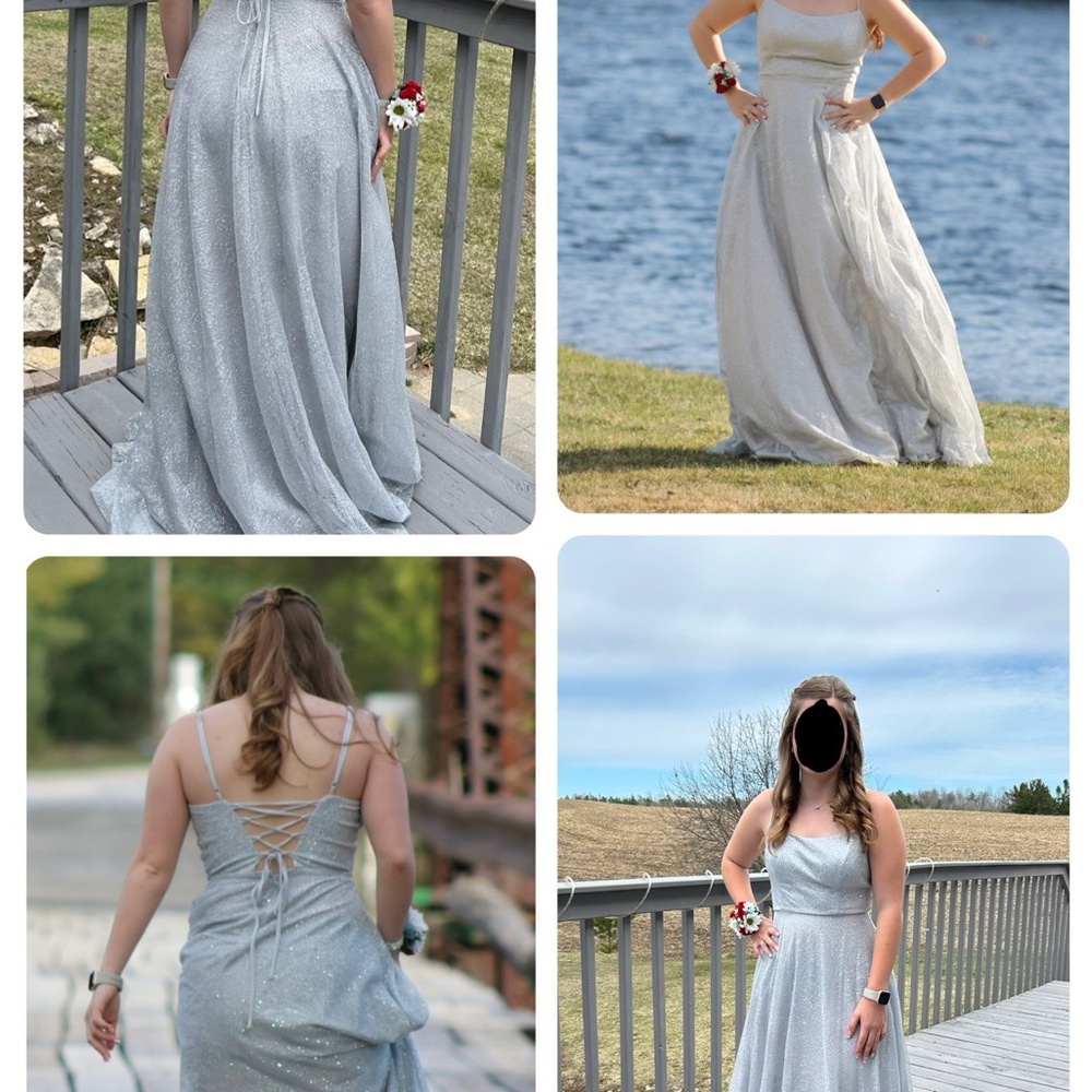 Windsor Silver Prom Gown - Gem